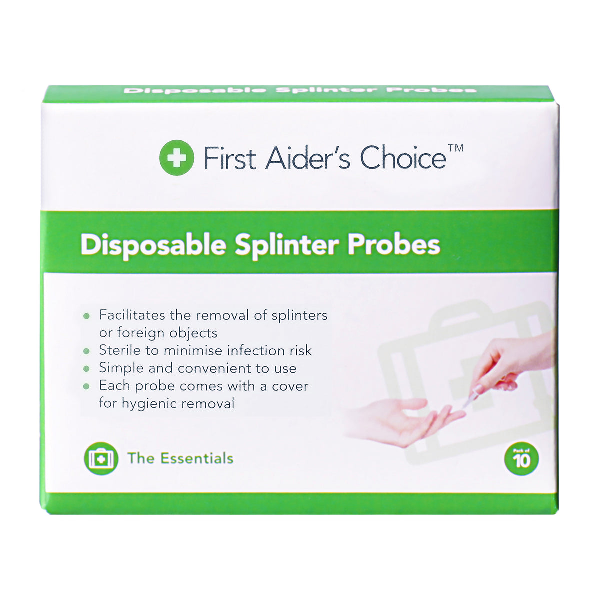 First Aider's Choice Disposable Splinter Probes, Pack of 10 — Trafalgar ...
