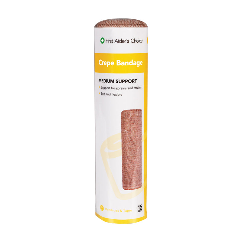 First Aiders Choice Medium Support Crepe Bandage, 15cm (W) — Trafalgar ...