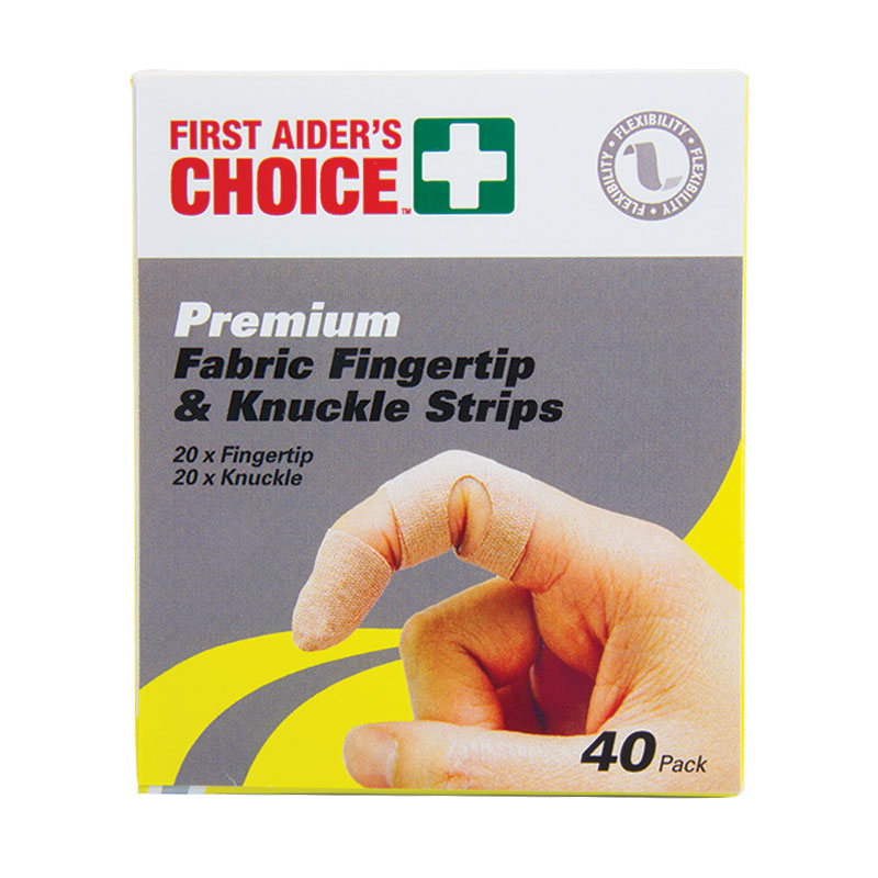 Premium Adhesive Fabric Fingertip & Knuckle Dressing Strips - 40 Pack ...
