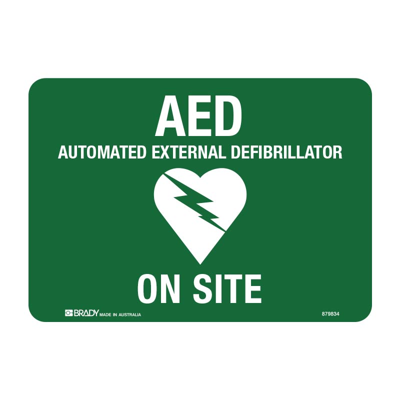AED Defibrillator Labels - AED on Site — Trafalgar First Aid